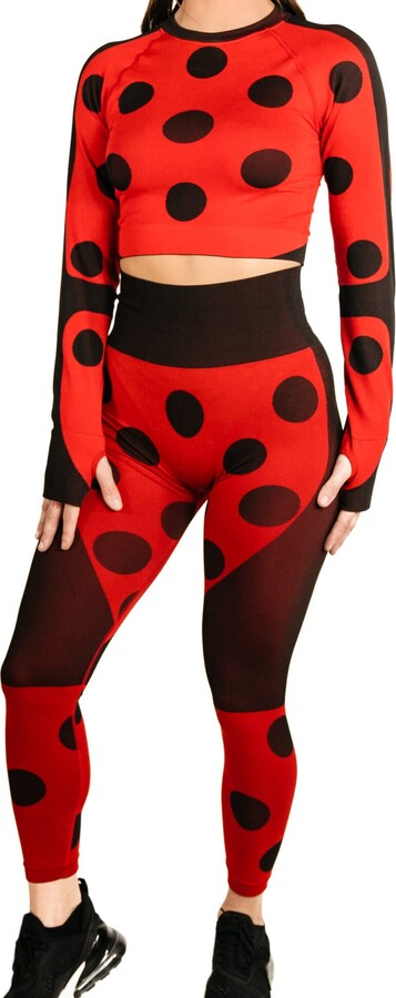 Miraculous Ladybug Womens Seamless Long Sleeve Crop Top & Legging Set ...