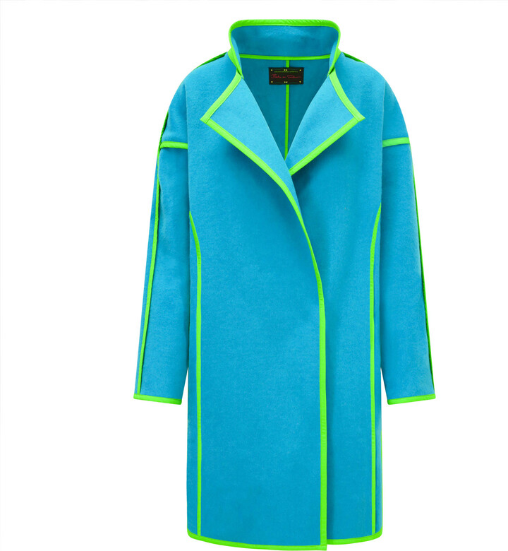Beatrice Von Tresckow Women's Blue Turquoise Oversized Cashmere Mix ...