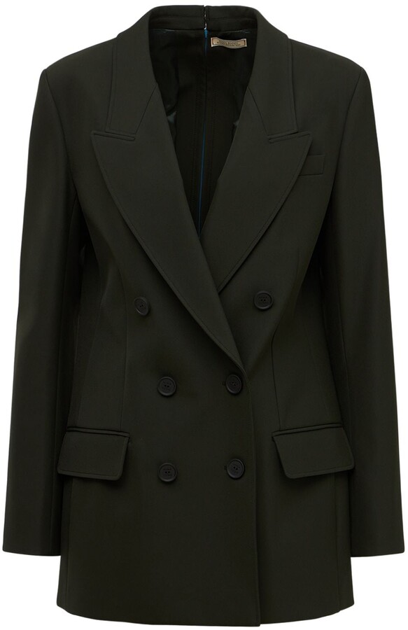 Nina Ricci Double breasted tech gabardine blazer - ShopStyle