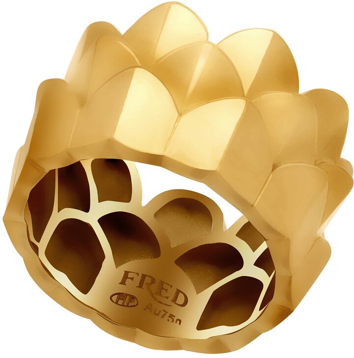 Fred Of Paris Une Ile D'or 18K Yellow Gold Triple Layered Heart Ring - ShopStyle