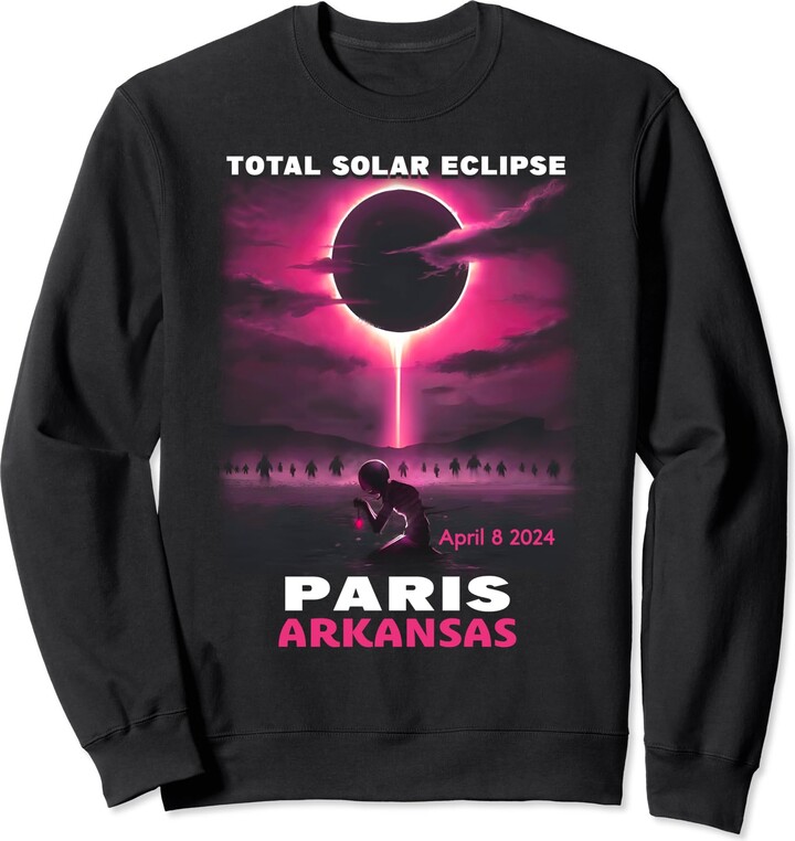 Eclipse 2024 MBA12-QA-AC01 2024 Eclipse Paris Arkansas Total Solar Eclipse 2024 Sweatshirt ...
