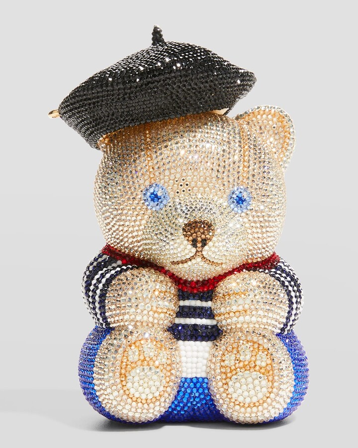 Judith Leiber Teddy Bear Henri Crystal Clutch Bag - ShopStyle