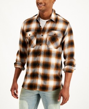 Sun + Stone Men's Aussie Plaid Flannel Shirt, Created for Macy's ...