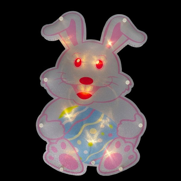Northlight 14" Battery Operated LED Lighted Easter Bunny Window ...