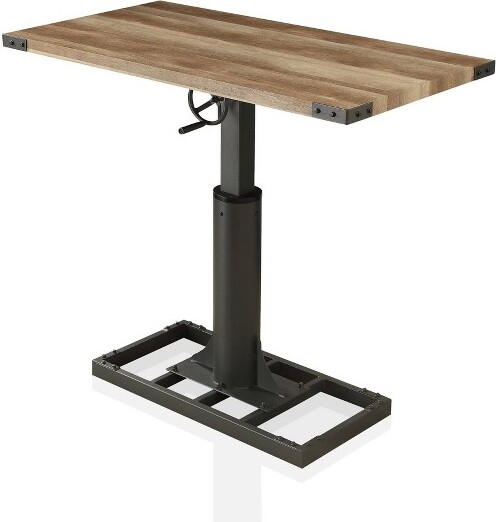 48" Molisse Industrial Height Adjustable Desk Sand Black/Copper ...