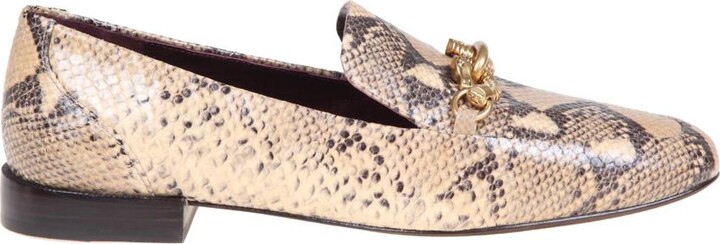 Tory Burch Python Print Leather Moccasin - ShopStyle Loafers