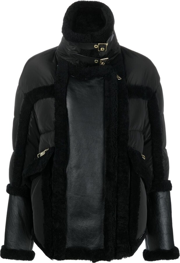 Nicole Benisti Panelled Shearling-Trim Jacket - ShopStyle