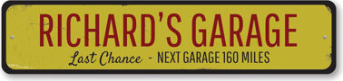 Lizton Sign Shop, Inc Last Chance Garage Custom Aluminum Sign ...