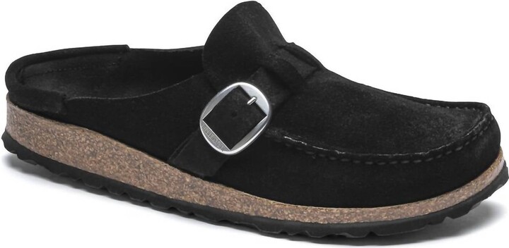 Birkenstock Women's Buckley Suede Leather Clog - Regular/wide In Black ...