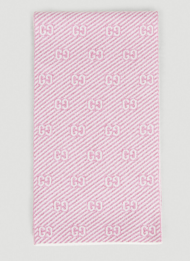 Gucci GG Diagonal Stripe Scarf in Pink - ShopStyle Scarves & Wraps
