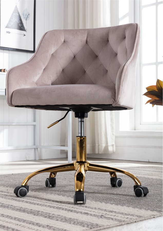 NINEDIN Swivel Shell Chair, Accent Chair w/Adjustable Lift Height&360 ...