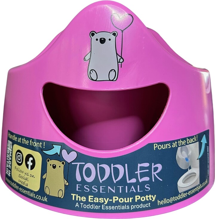 Pourty Toddler Essentials Easy Pour Potty - Dark Pink | Portable Potty ...