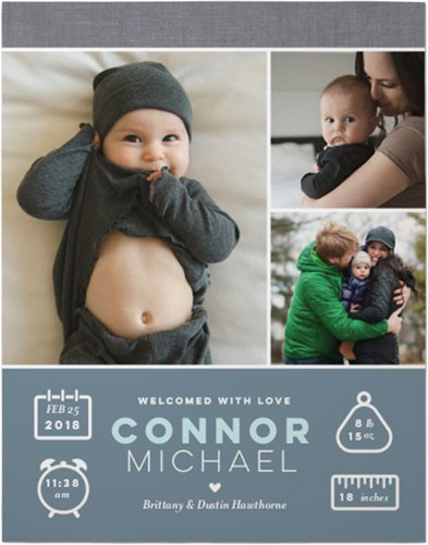 Shutterfly Premium Posters: Welcome Baby Boy Premium Poster, Blue ...