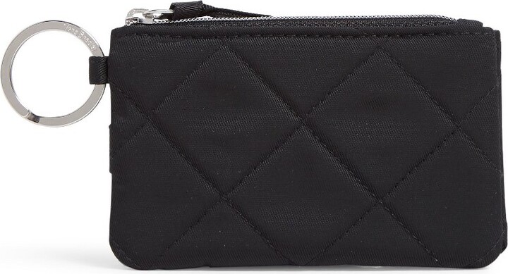 Vera Bradley Women's Performance Twill RFID Deluxe Zip ID Case Black ...