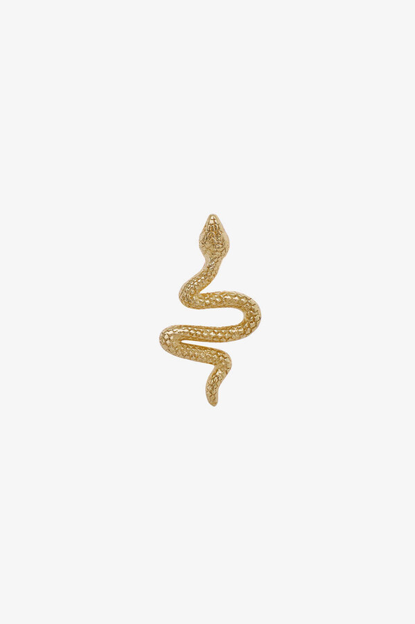 Anine Bing Mini Snake Stud in Gold - ShopStyle Earrings