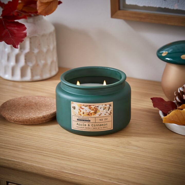 Churchgate Apple & Cinammon Multi Wick Candle Green - ShopStyle