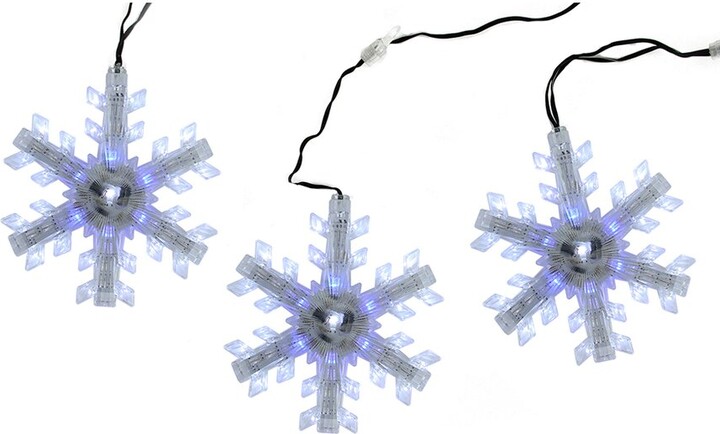 Northern Lights Northlight Set Of 3 Cascading White And Blue Snowfall ...