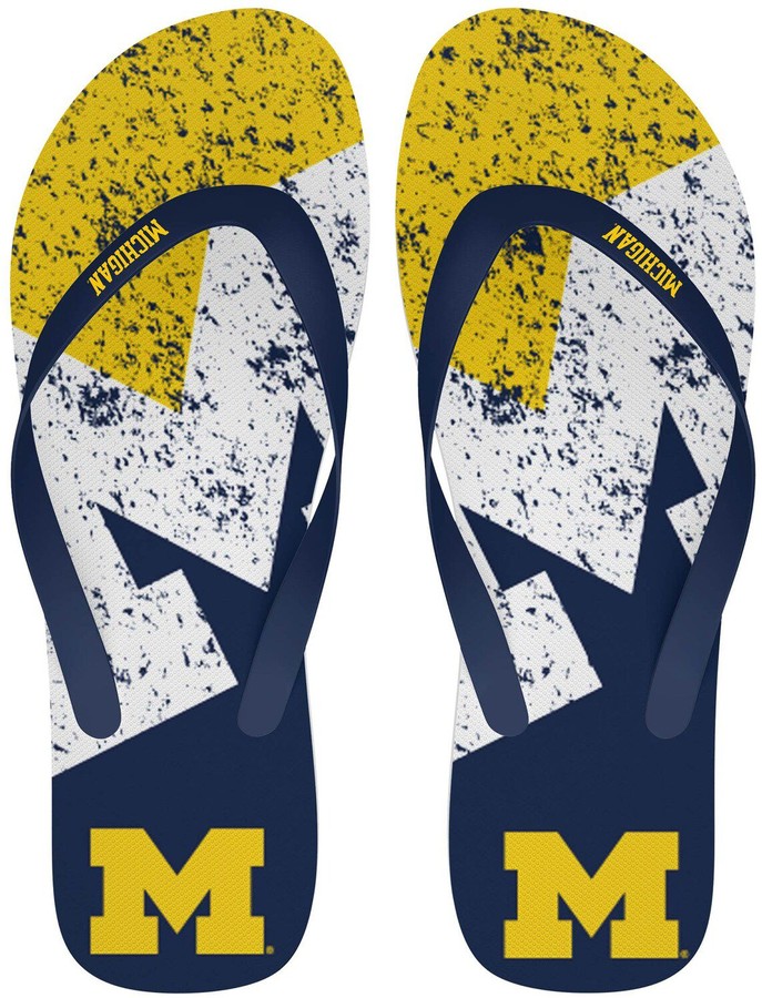 Michigan Wolverines Big Logo Flip Flop Sandals - ShopStyle