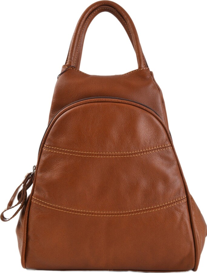 Gianni Conti Fine Italian Leather Medium Shoulder Rucksack Backpack ...