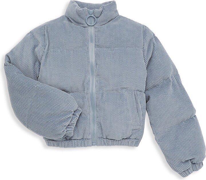 Design History Girl's Ribbed Puffer Jacket - ShopStyle