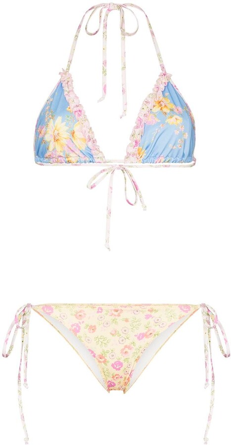 LoveShackFancy Harbour floral print bikini set - ShopStyle Two Piece ...