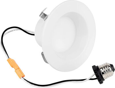 Light Blue USA 4" LED Recessed Downlight, Smooth Trim, 3000K Soft White ...