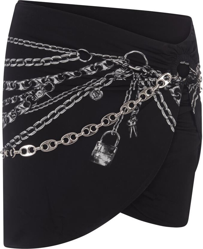Paco Rabanne Mini Skirt With Chains - ShopStyle