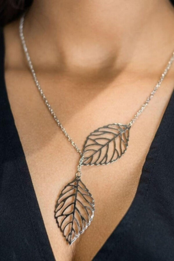 The Colourful Aura Gold Silver Two Filigree Leaf Y Shape Cross Drop ...