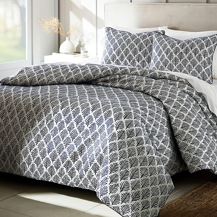 Everhome Henley Leaf 3-Piece Reversible Full/queen Comforter Set In ...