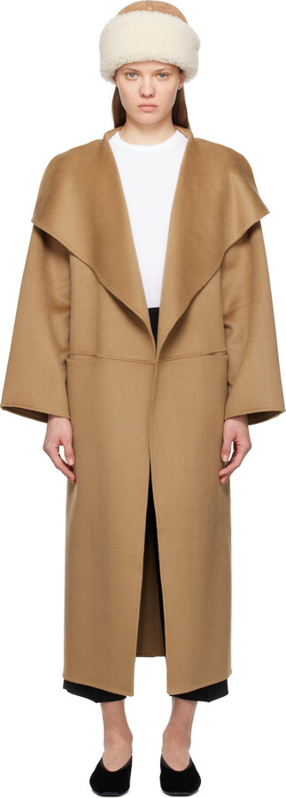 Totême Tan Signature Wool Cashmere Coat - ShopStyle