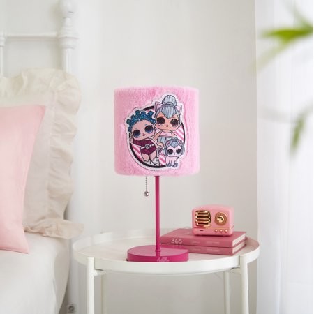MGA Entertainment LOL Surprise Plush Table Lamp, Soft Pink Plush Plug ...