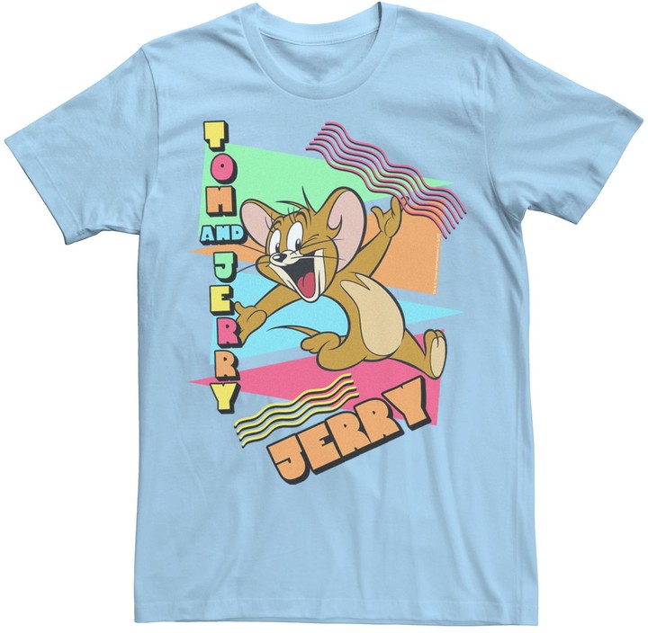 Licensed Character Men's Tom And Jerry Triangle 90's Portrait Tee ...