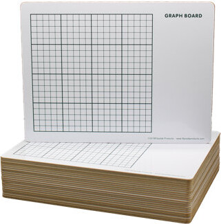 Flipside Products Reversible Graph / Grid Lap Board Whiteboard, 9" x 12 ...