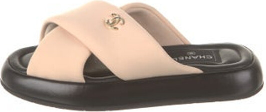Chanel 2023 Interlocking CC Logo Slides - ShopStyle