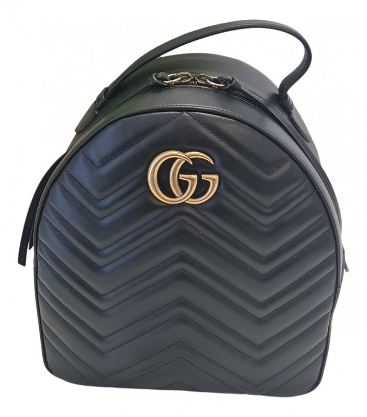 Gucci Marmont Black Leather Backpacks - ShopStyle