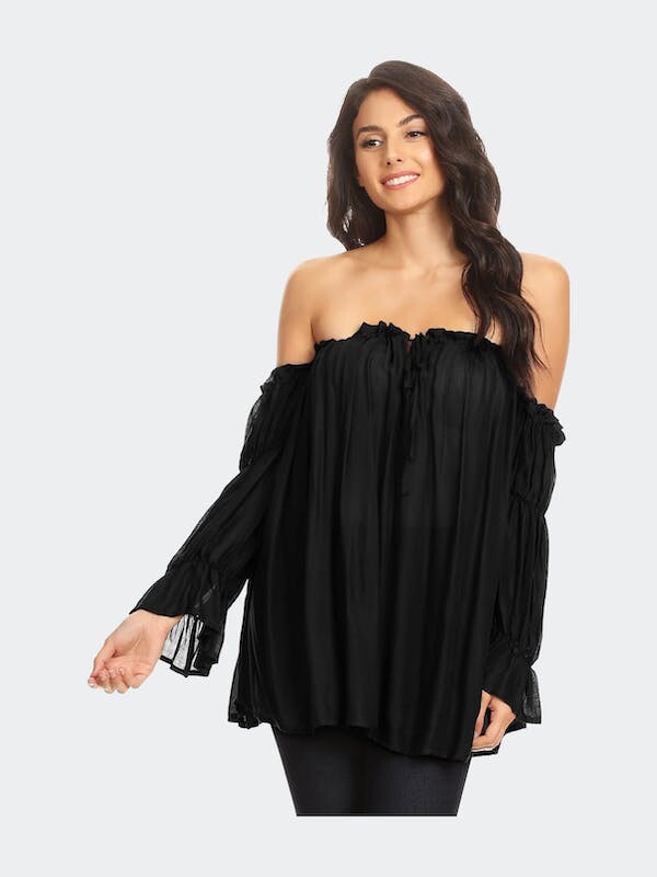 41％割引FREE SIZE国内外の人気が集結 Ameri medi sheer off shoulder blouse Tシャツ/カットソー(七分/長袖) トップスFREE SIZE-OTA ...