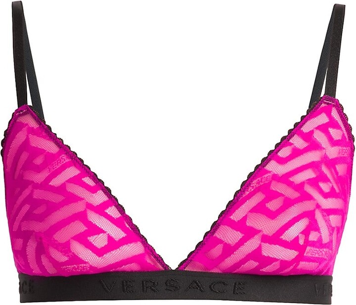 Versace Greca Signature Tulle Bralette - ShopStyle Bras