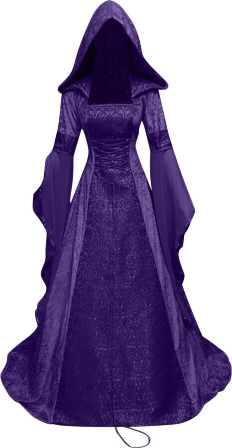 MODSGUE Gothic Clothing Women's Retro Medieval Dress Medieval ...