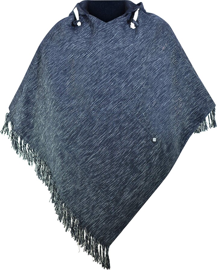 virblatt - mens poncho XXL | 100 % cotton | Mexican poncho Baja hoodie ...