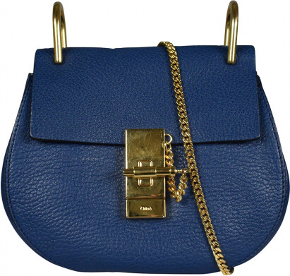 Chloé Luxury Handbag Mini Drew Blue Shoulder Bag - ShopStyle
