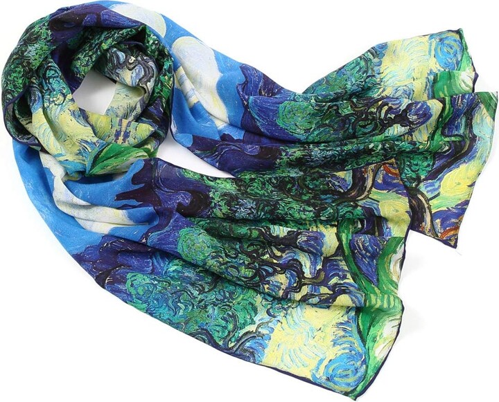 prettystern Women pure Silk long Scarf gift for mum van Gogh Art ...