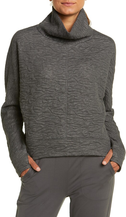 Zella Carey Quilted Funnel Neck Pullover - ShopStyle Tops