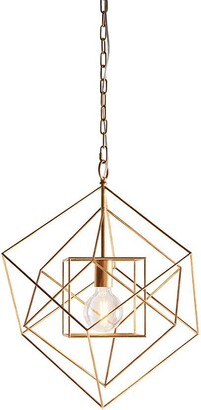 Loops Medium Angular Ceiling Pendant Light - Antique Gold Leaf Finish ...