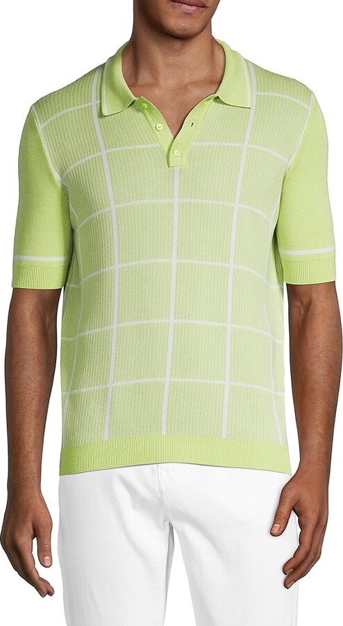 Max 'n Chester Windowpane Stripe Knit Polo - ShopStyle
