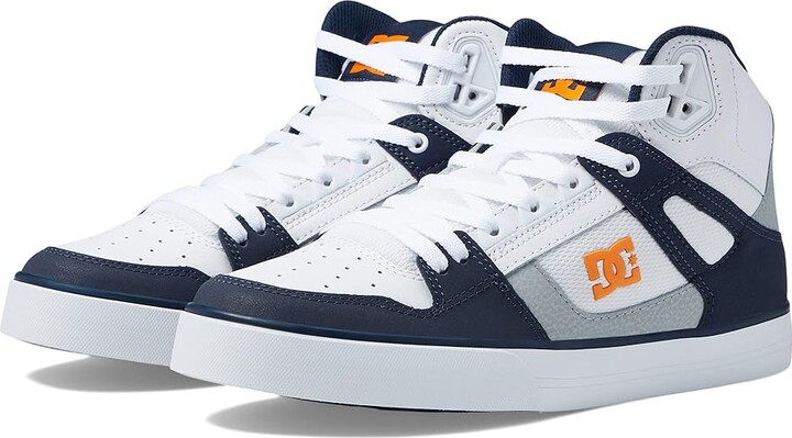 DC High-Top WC (White/Grey/Orange) Men's Skate Shoes - ShopStyle