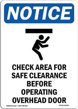 SignMission Osha Notice - Check Area For Safe Sign with Symbol ...
