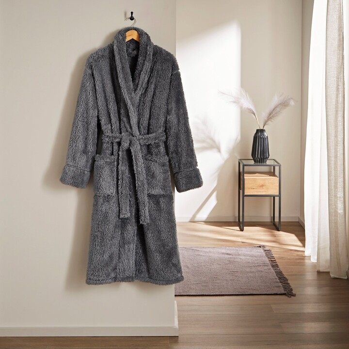 Teddy Bear So Soft Charcoal Dressing Gown Grey - ShopStyle Maxi Dresses