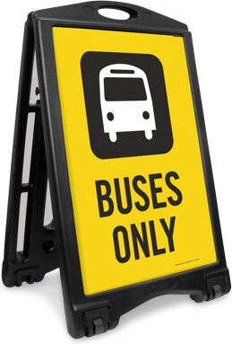 SmartSign Buses Only Portable Sidewalk Sign - ShopStyle Laptop Carts ...