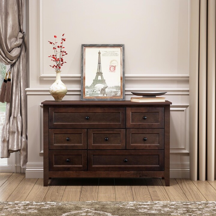 BEYONDHOME 7-Drawer Storage Cabinet with Retro Round Handle, Versatile ...