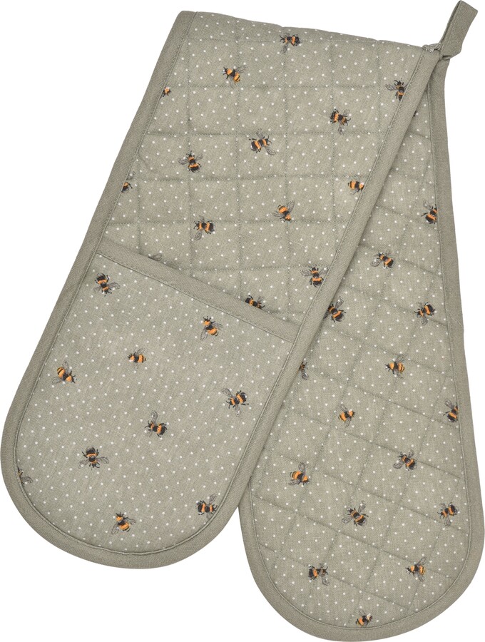 Dunelm Bee Double Oven Glove Sage (Green) - ShopStyle Pot Holders